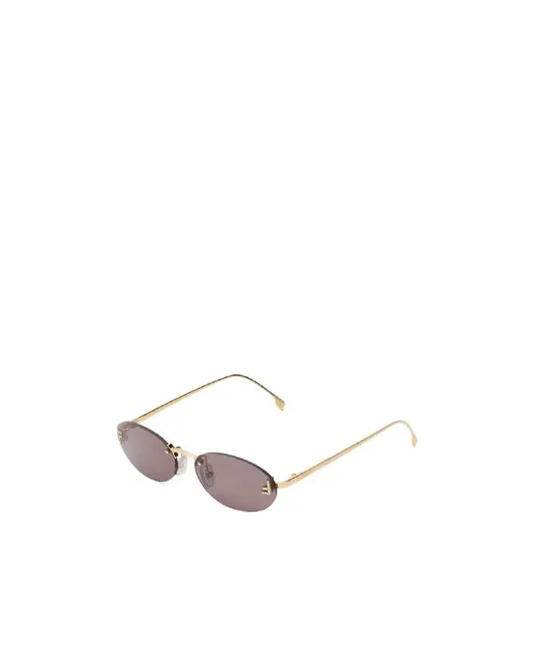 Fendi Oval Logo Sunglasses - Gray