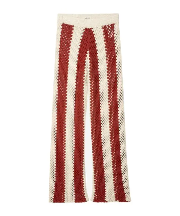 Zadig&Voltaire Crochet Stripe Trousers - Nude