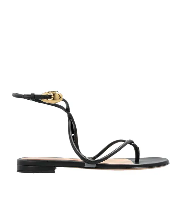 GIANVITO ROSSI Mamba Thong Strap Sandals - Black