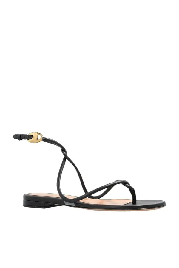 GIANVITO ROSSI Mamba Thong Strap Sandals - Black