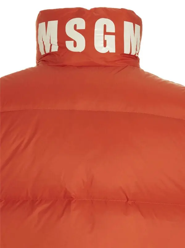 MSGM Padded Zip Gilet - Red