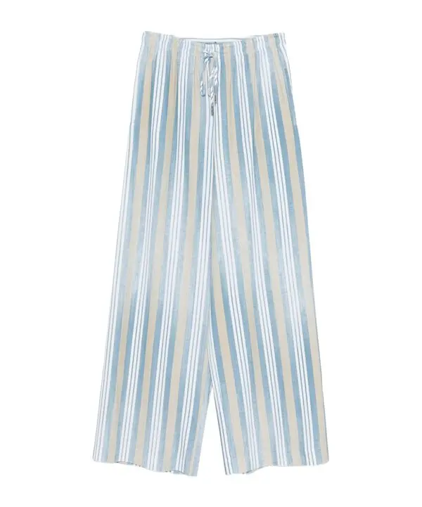 Ermanno Scervino Striped Wide-leg Trousers - White