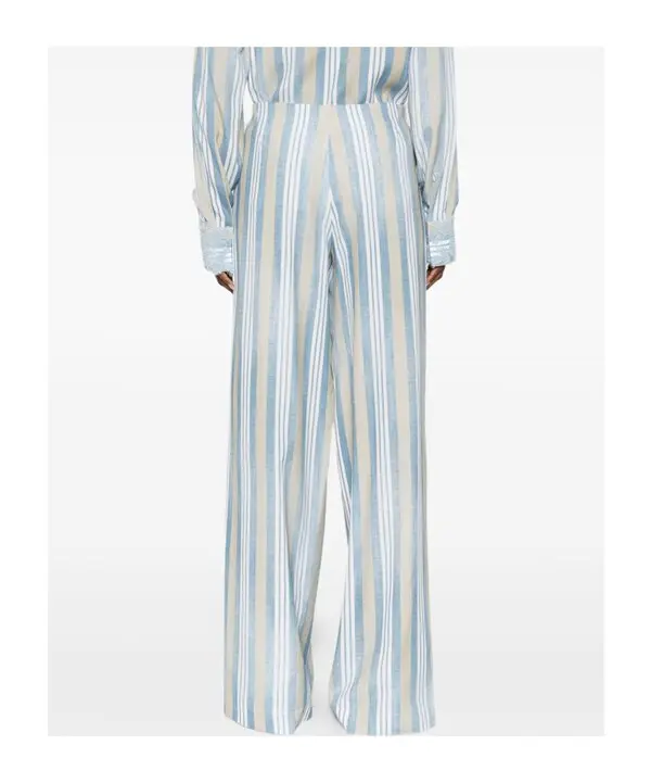 Ermanno Scervino Striped Wide-leg Trousers - White