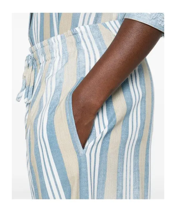 Ermanno Scervino Striped Wide-leg Trousers - White