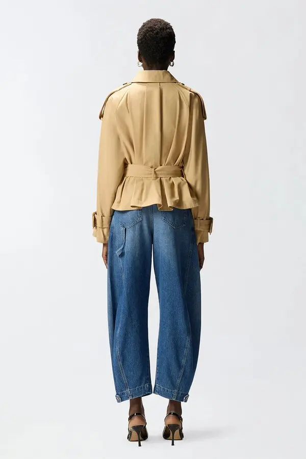 Pinko Belted Short Trench Coat