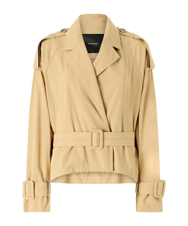 Pinko Tanya Belted Trench Coat - Nude