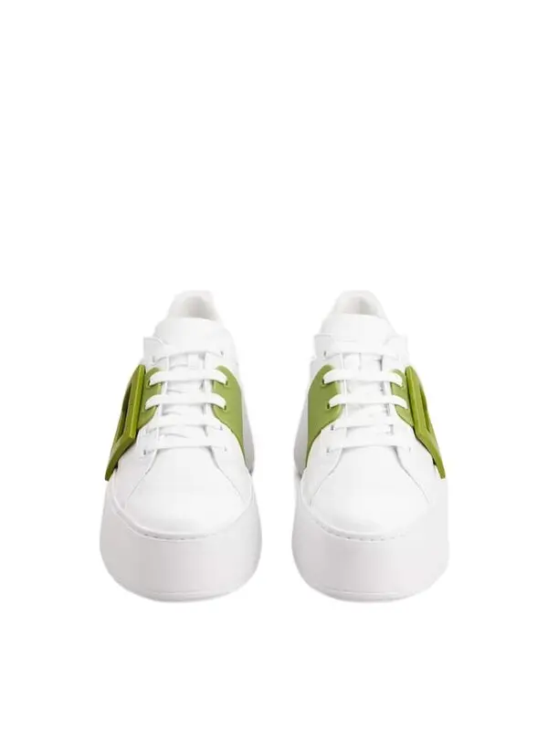 ROGER VIVIER Viv Skate Sneakers In Leather - White