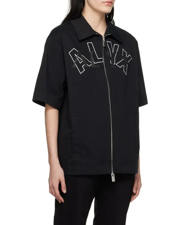 1017 Alyx 9sm Logo Short-sleeve Zip Shirt