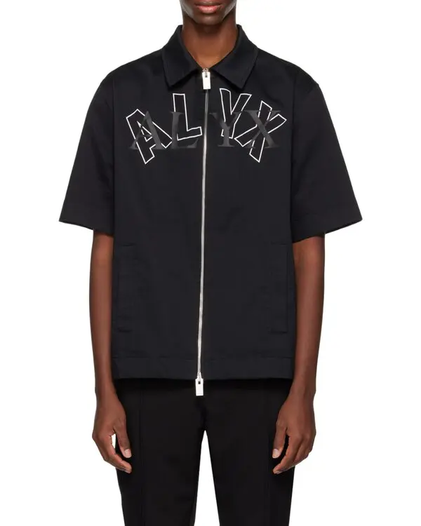 1017 Alyx 9sm Logo Short-sleeve Zip Shirt