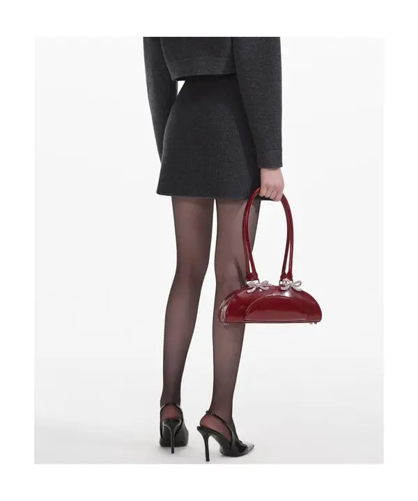 SELF-PORTRAIT Knit Mini Skirt With Elastic Waist And Pockets