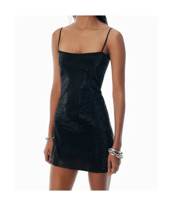 Alexander Wang Embellished Hotfix Cami Dress