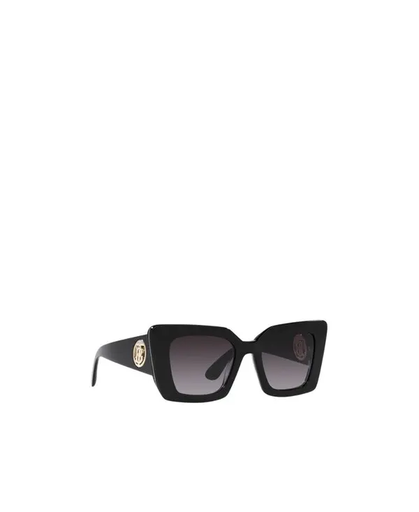 Burberry Logo Emblem Square Frame Sunglasses - Black