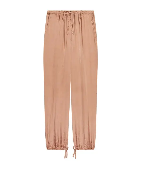 Dries Van Noten Pleat Detailed Drawstring Trousers - Smoke
