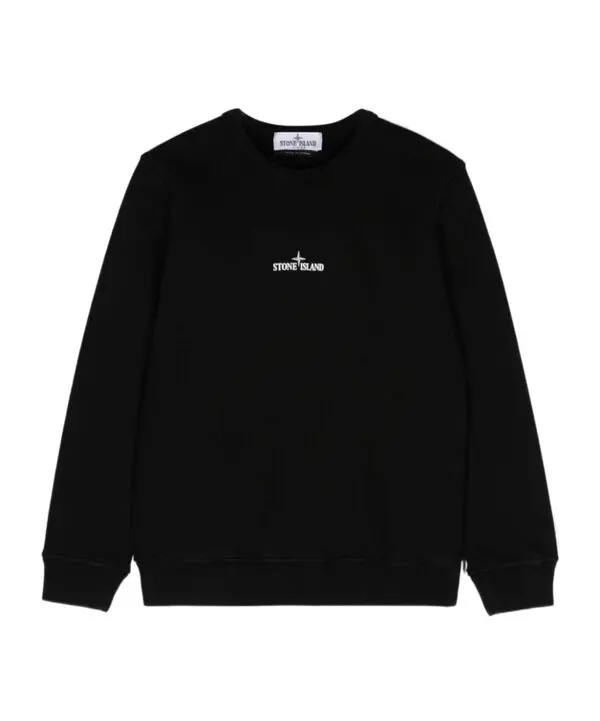 Stone Island Logo-print Organic Cotton Sweatshirt