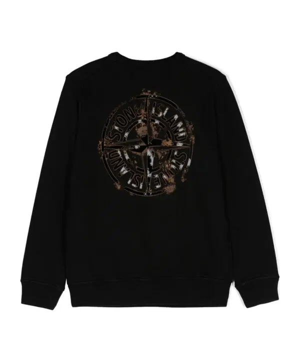 Stone Island Logo-print Organic Cotton Sweatshirt