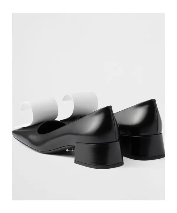 Prada Two-tone Square-toe Pumps - Black