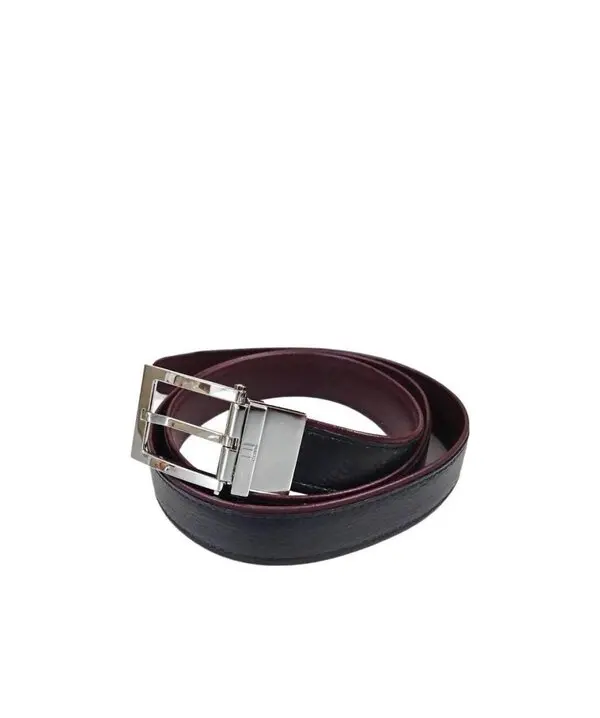Dunhill Logo Double-sided Leather Belt - Black