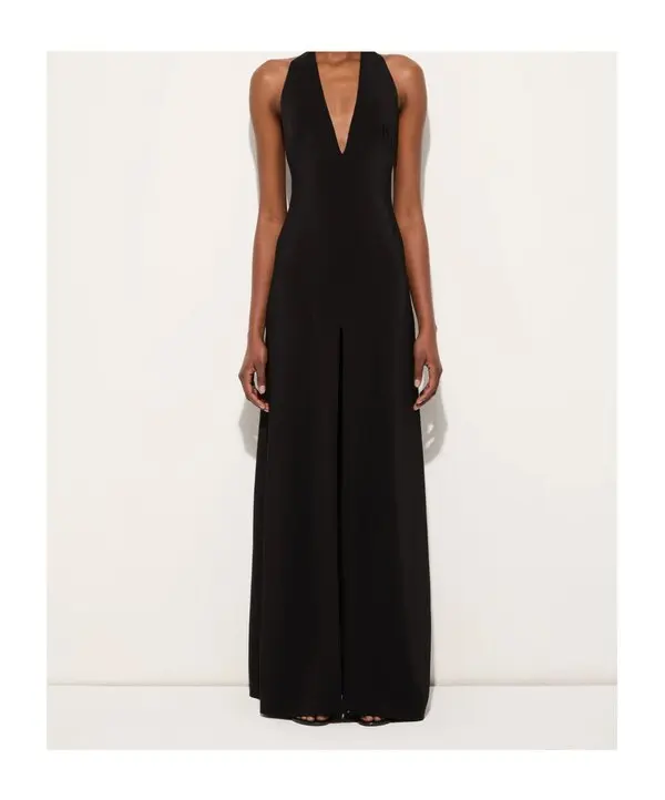 Emilio Pucci Sleeveless Deep V-neck Maxi Dress With Slit