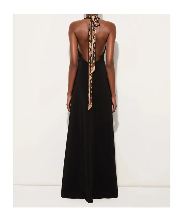 Emilio Pucci Sleeveless Deep V-neck Maxi Dress With Slit