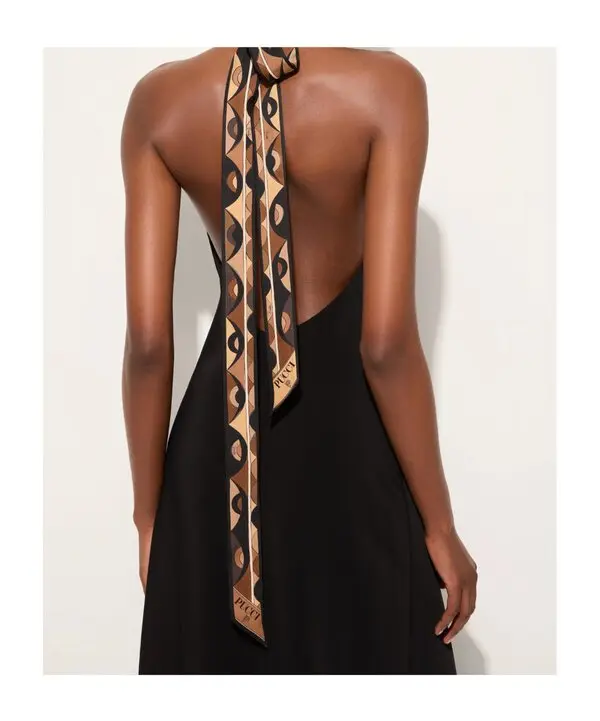 Emilio Pucci Sleeveless Deep V-neck Maxi Dress With Slit