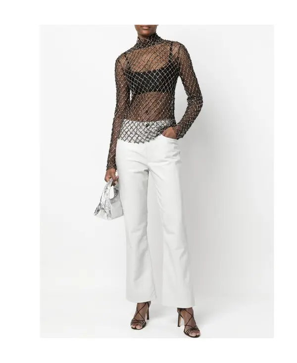 Isabel Marant Étoile High-neck Embellished Long-sleeved Blouse - Gray