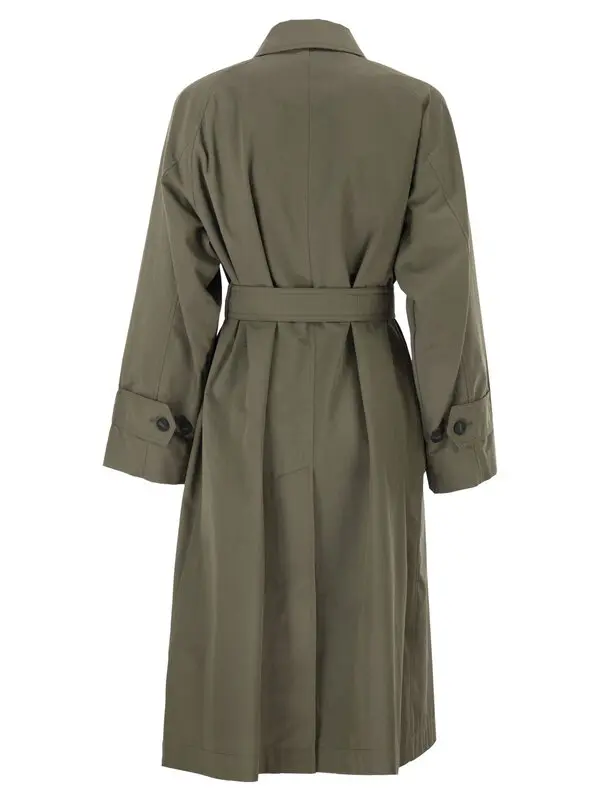 Max Mara Belted Trench Coat - Green