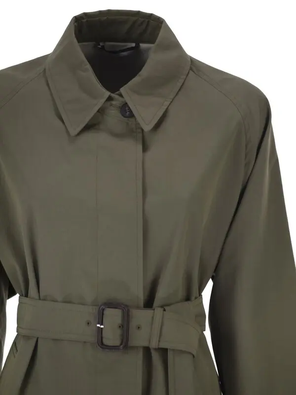 Max Mara Belted Trench Coat - Green