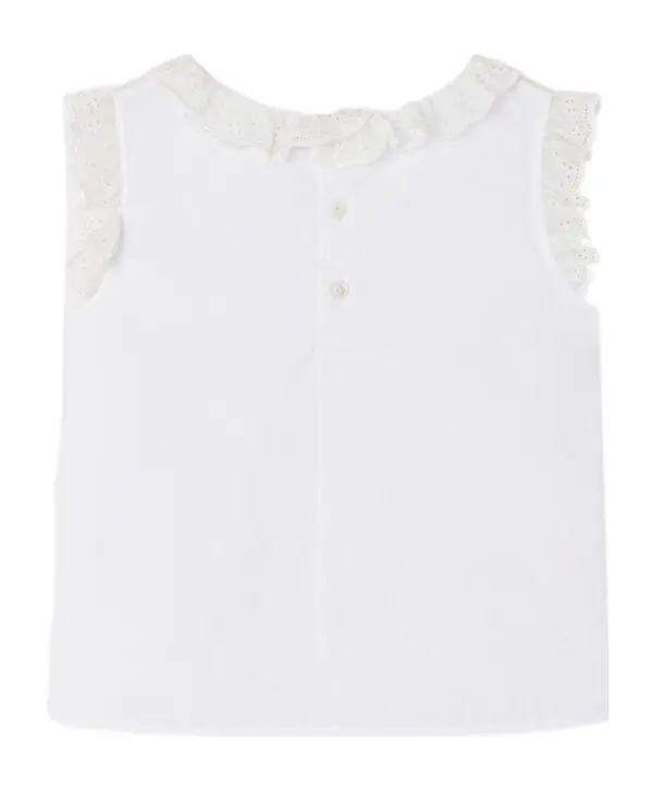 Bonpoint Elive Embroidered Ruffled Shirt