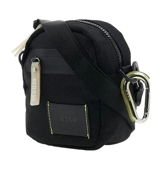 MSGM Logo Shoulder Bag - Black