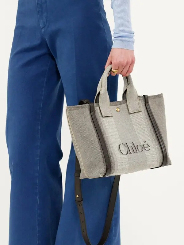 Chloé Small Woody Tote Bag - Gray