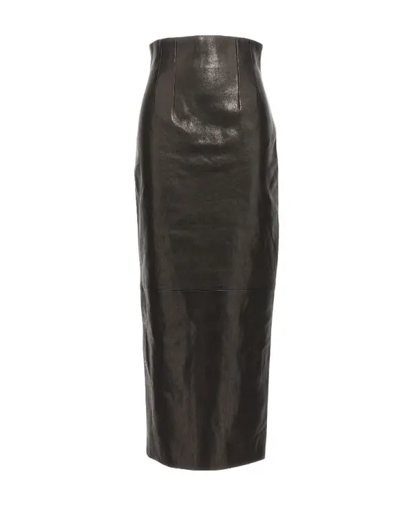 Khaite Loxley High-waisted Midi Skirt - Black