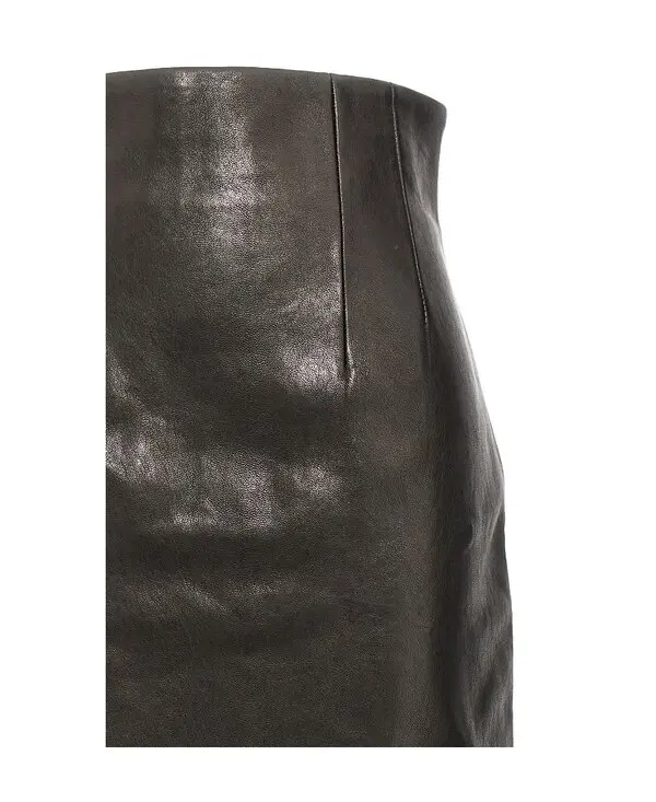 Khaite Loxley High-waisted Midi Skirt - Black