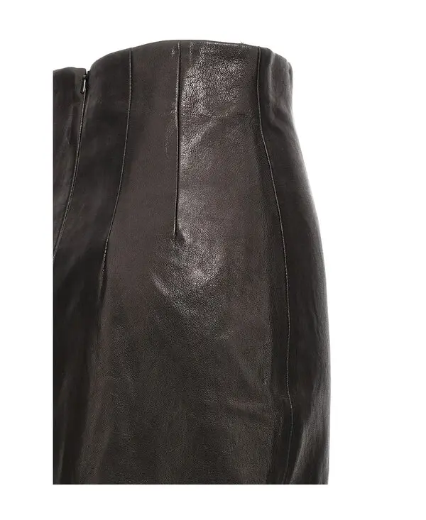 Khaite Loxley High-waisted Midi Skirt - Black