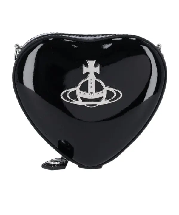 VIVIENNE WESTWOOD Heart Shoulder Bag - Black