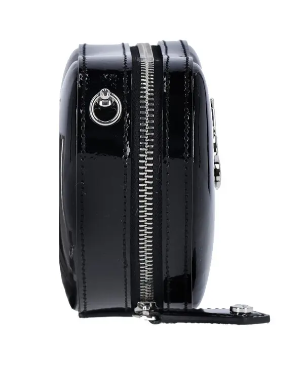 VIVIENNE WESTWOOD Heart Shoulder Bag With Metal Orb Logo - Black
