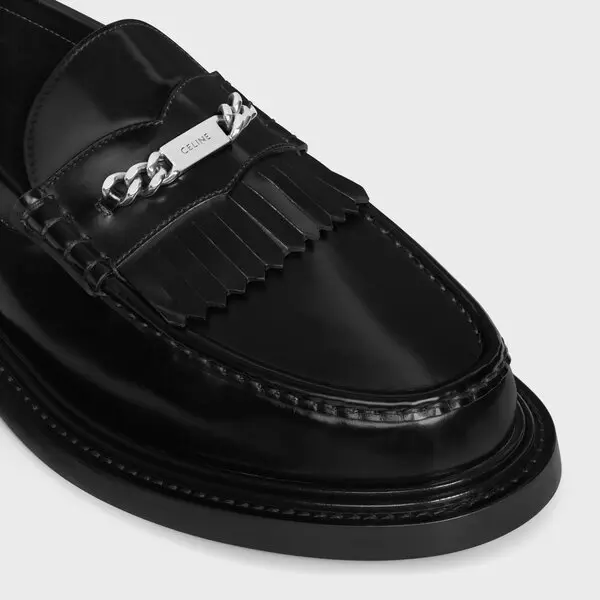 Celine Universite Chunky Loafer In Polished Bull
