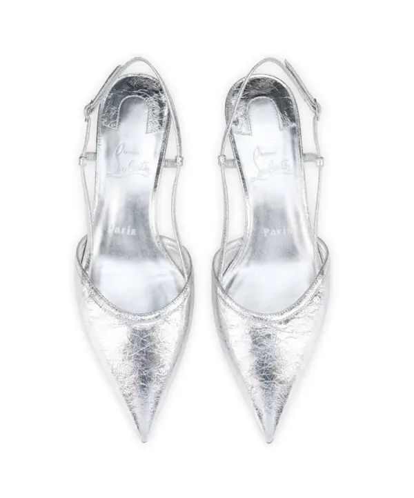 CHRISTIAN LOUBOUTIN Miss Z Slingina Pumps - Silver