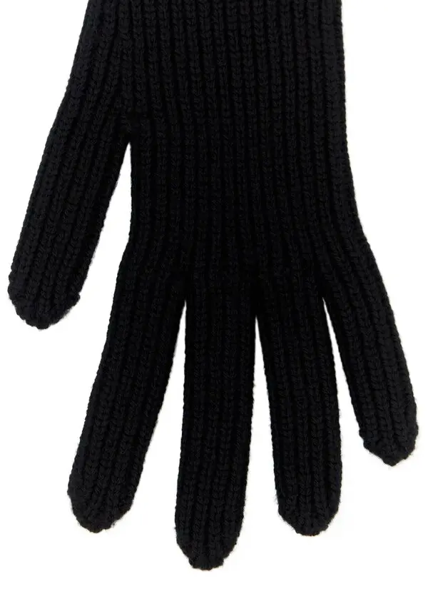 Moncler Logo Patch Knitted Gloves