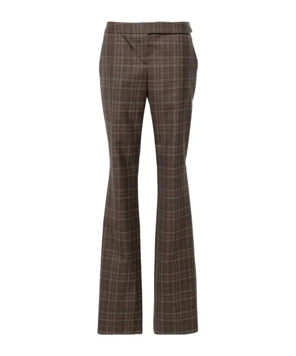 Stella McCartney Plaid Tailored Flared Trousers