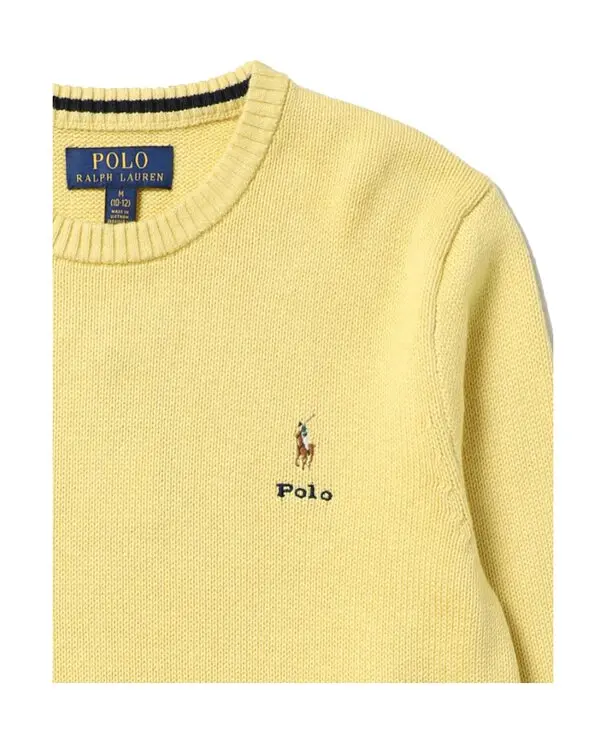 Polo Ralph Lauren Embroidered Logo Crewneck Jumper - Yellow