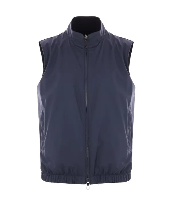 Loro Piana Zipped Reversible Gilet - Navy Blue