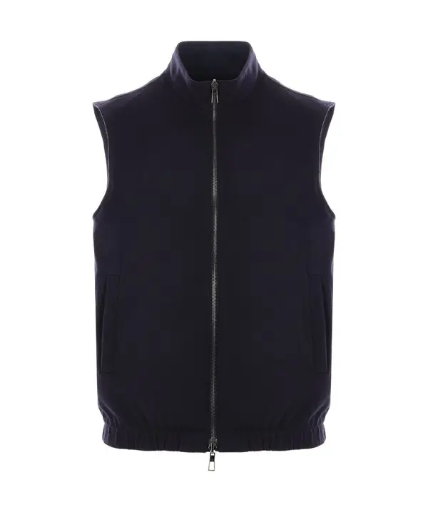 Loro Piana Zipped Reversible Gilet - Navy Blue