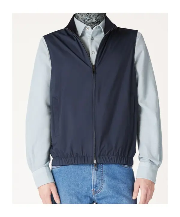 Loro Piana Zipped Reversible Gilet - Navy Blue