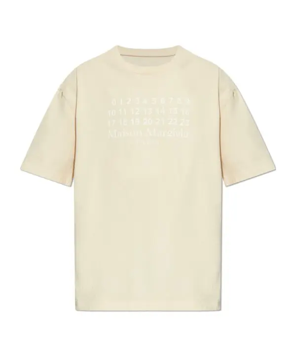 MAISON MARGIELA Numbers Motif Printed Crewneck T-shirt