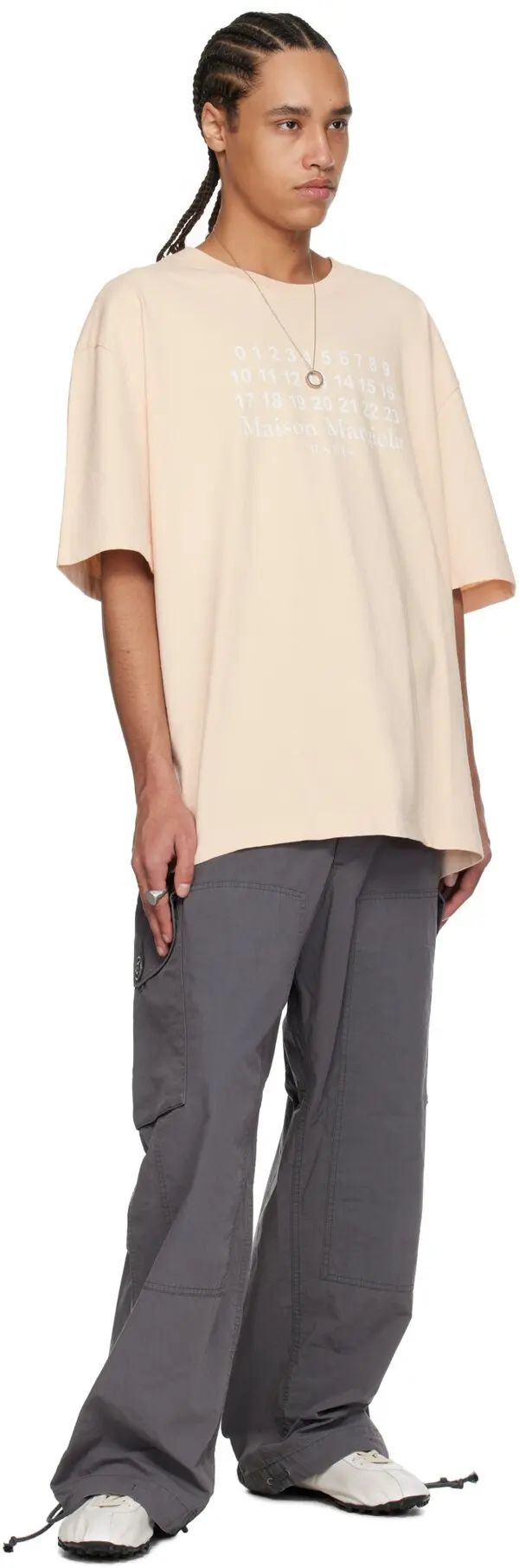 MAISON MARGIELA Numbers Motif Printed Crewneck T-shirt