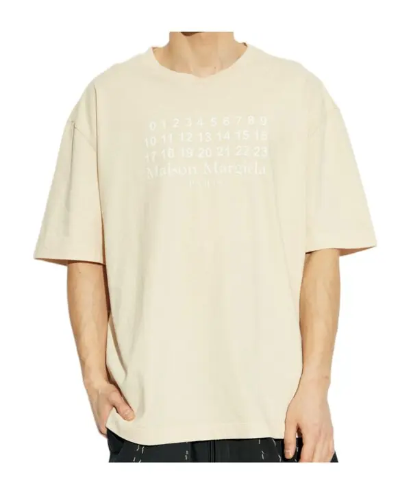 MAISON MARGIELA Numbers Motif Printed Crewneck T-shirt