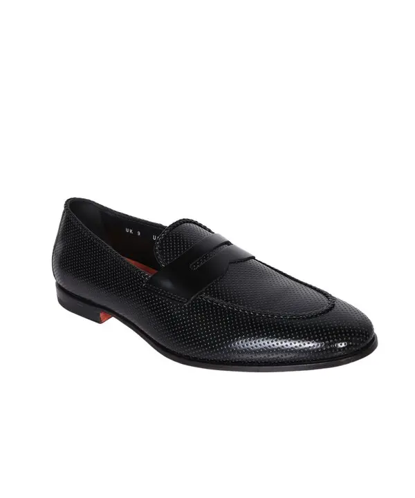 Santoni Round-toe Slip-on Loafers