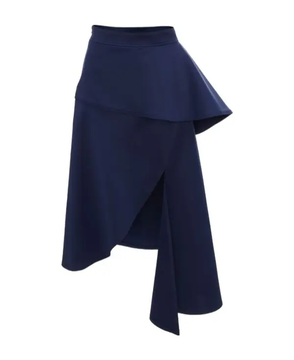 J.W.ANDERSON Peplum Waist Asymmetric Skirt - Black