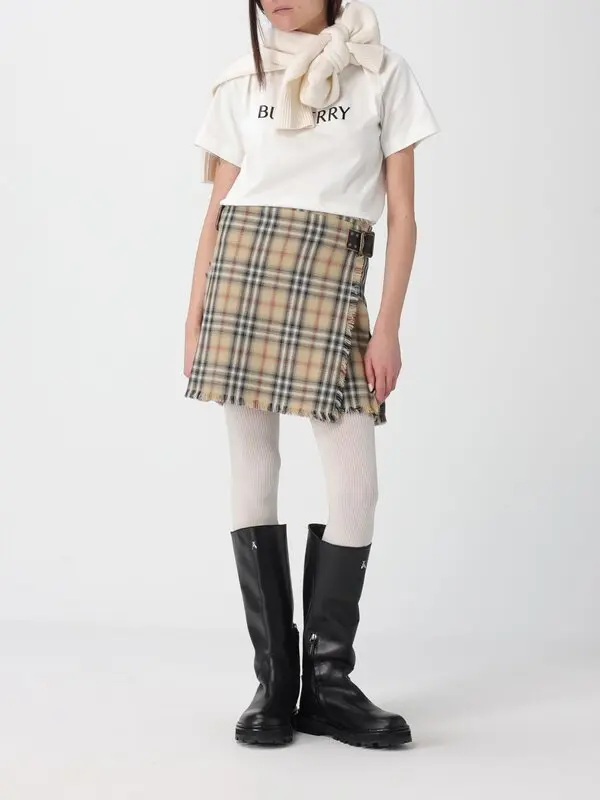 Burberry Knitted Equestrian Jumper - Ceramic White