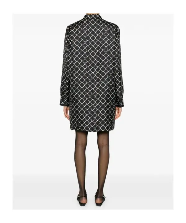 Gucci Printed Long-sleeve Twill Dress